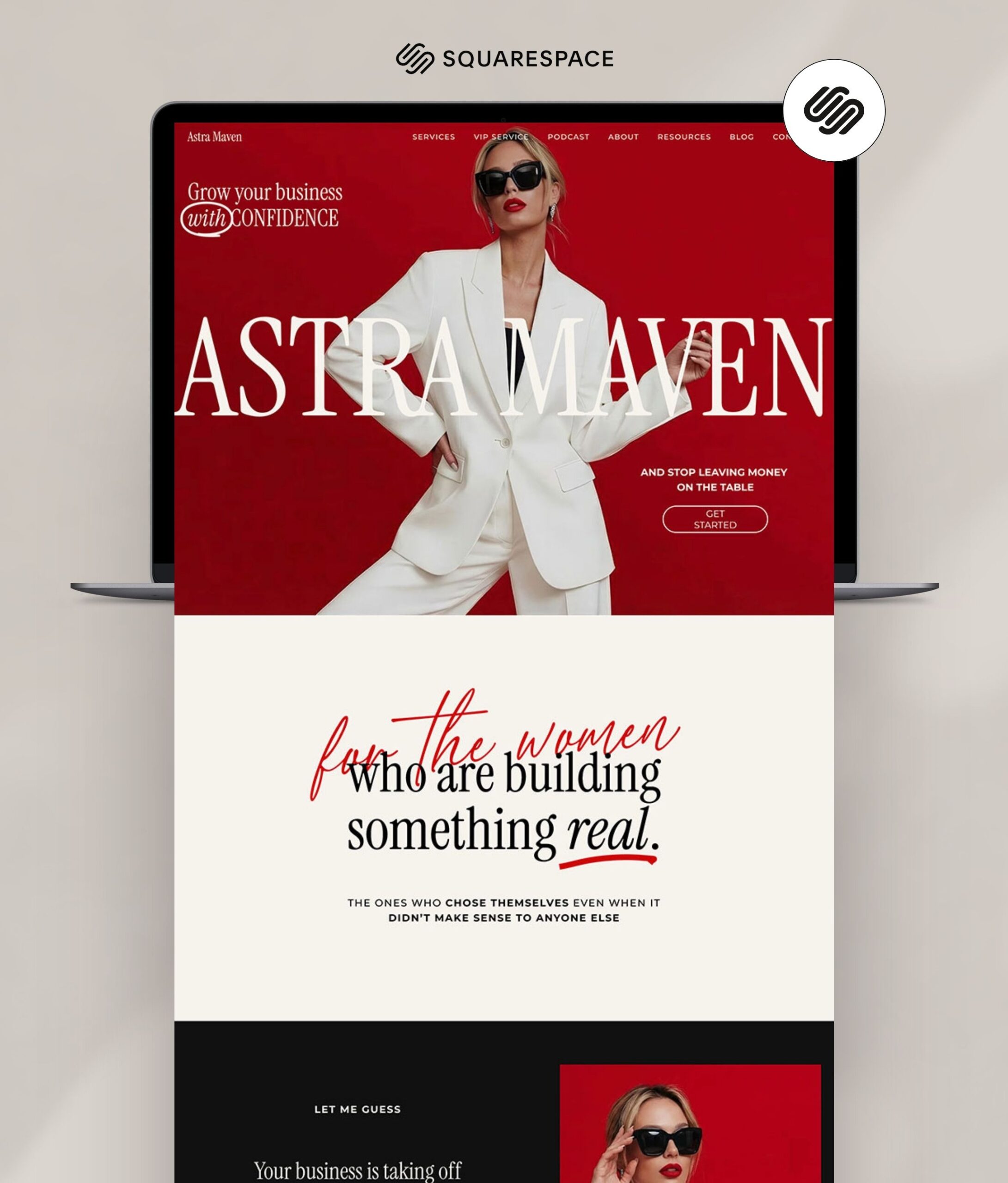 Astra Maven Business Coach Squarespace Website Template ...